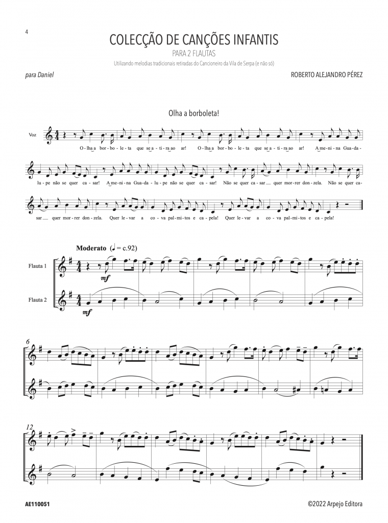 Colecção de Canções Infantis – Arpejo Editora